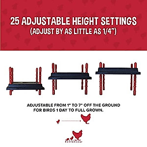 RentACoop Chick Brooder Heating Plate - Brooder Heat Plate Warms Up to 20 Chicks - Chick Heater with 25 Adjustable Heights and 22 Watts - Safer Alternative to Heat Lamps - 12" x 12"