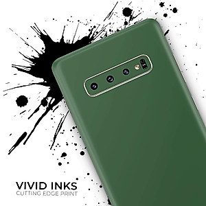 DesignSkinz Solid Hunter Green Protective Vinyl Decal Wrap Skin Cover Compatible with The Samsung Galaxy S20 (Screen Trim & Back Glass Skin)
