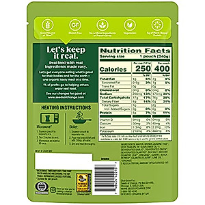 SEEDS OF CHANGE Organic Brown Jasmine Rice with Cilantro Lime, Organic Food, 8.5 OZ Pouch