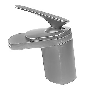 Novatto WAVE Single Lever Waterfall Lav Faucet, Brushed Nickel