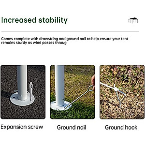 10x20 Carports Heavy Duty Car Port Waterproof Car Tent Metal Carport Party Tent with 6 Steel Legs,White