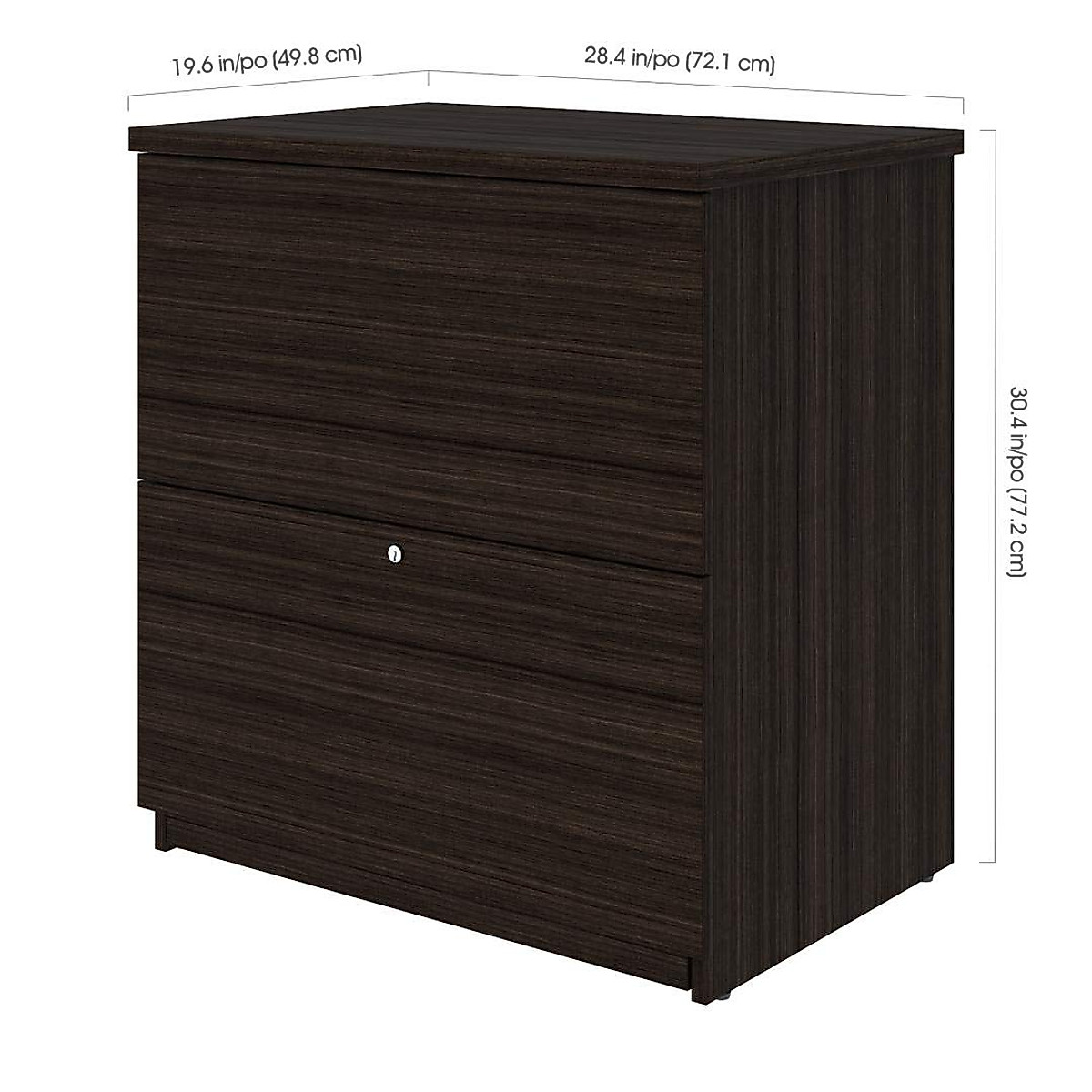 Bestar Universel Standard Lateral File Cabinet, 29W, Dark Chocolate