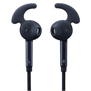 Samsung Eargel Earbud Tips Lunies Anti-Slip Soft Silicone Sport Running Earphone Covers for Samsung Galaxy S6 9200 S7 Edge Note 5 Earbuds 4 Pairs Black