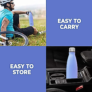 The Better Home 500 Stainless Steel Insulated Water Bottle 500ml | Thermos Flask 500ml | Hot and Cold Steel Water Bottle 500ml | Food Grade & BPA Free Insulated Water Bottles (Pack of 2)