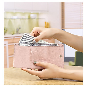 IOTKIT 2023 New Genuine Leather RFID Blocking Card Holder Organizer Pocket Mini Wallet, Foldable Slim Compact Wallet (3,A)