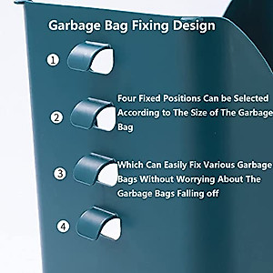 ZHEDALANG 9-Gear Adjustable Size Trash Can, Portable Expandable Trash Bag Holder, Portable Trash Bin for Kitchen, Collapsible Garbage Bag Holder Camping, Suitable for Different Sizes of Garbage Bags