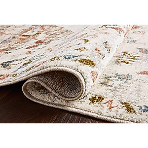 Loloi II Saban Collection SAB-09 Ivory/Multi, Traditional 5'-3" x 7'-6" Area Rug