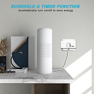 Smart Plug, WGGE WiFi Smart Plug Outlet Compatible with Alexa or Google Assistant, APP Remote Control Anywhere, Timer Function, No Hub Required, 2.4 Ghz Network Only (White / 2 Pieces)