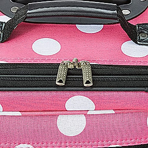 Rockland Fashion Softside Upright Luggage Set, Expandable, Pink Dots, 2-Piece (14/19)