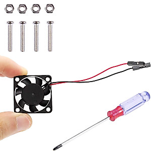 DKARDU Pi Rack Case for Raspberry Pi 4 Model B,with Cooling Fan and for Raspberry Pi 3 B Heatsink,4 Layers Acrylic Case for Raspberry Pi 4/3/2 Model B