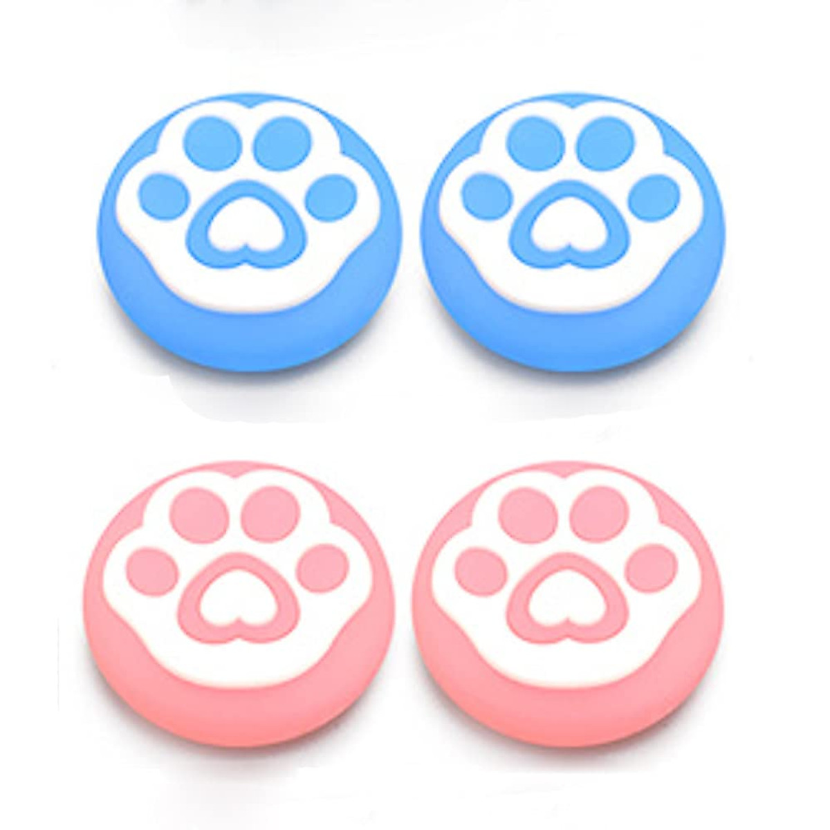 Analog Stick Joystick Rubber Silicone Cap Thumbstick Thumb Grip Cover Case Skin Joystick Grips for PS4 PS3 Xbox One Xbox 360 Controller (A # Blue)