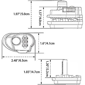 Mizzuco Trigger Lock 3 Digit Combination Gun Lock (Black1)