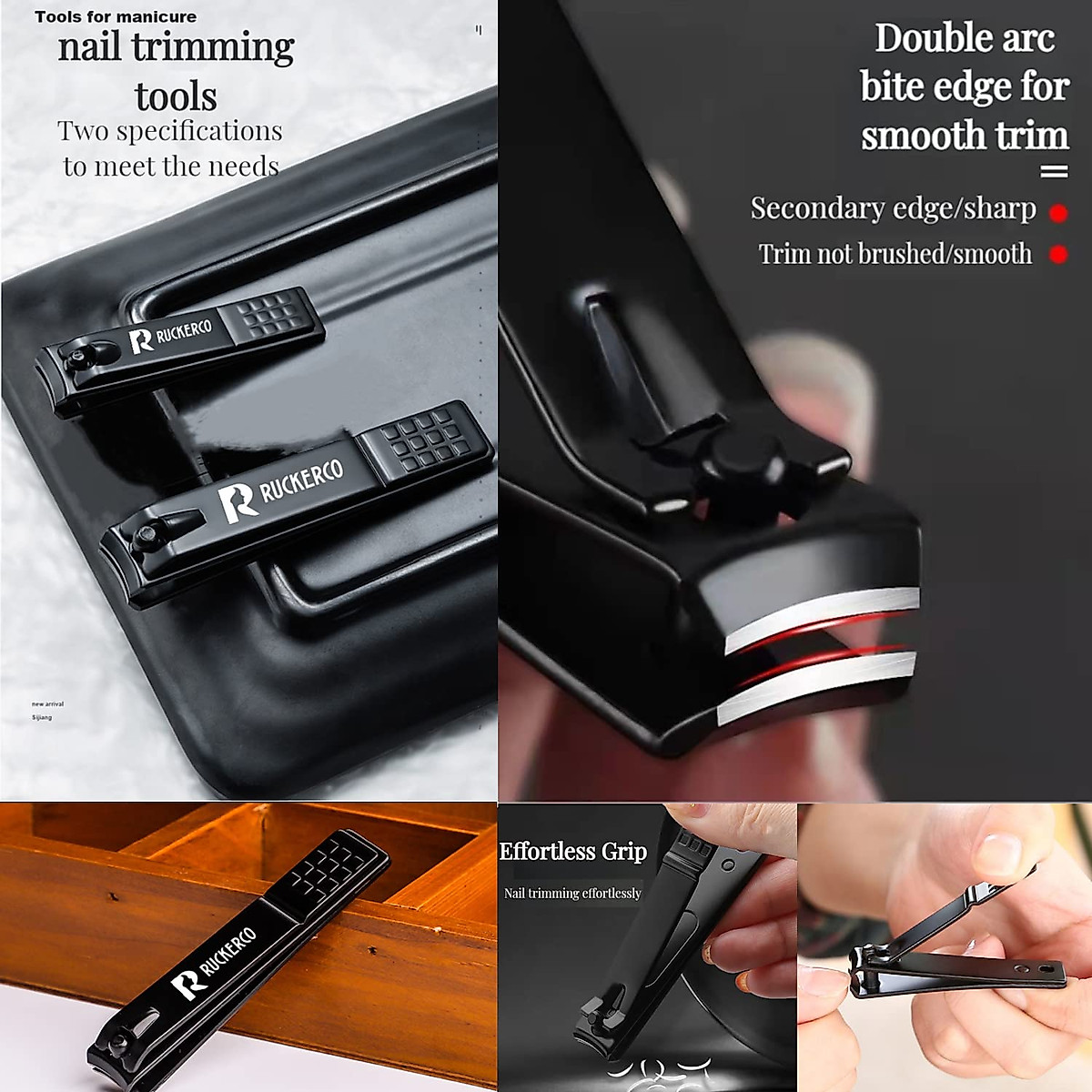 Nail clippers set matte stainless steel 2 pcs fingernail clippers &slant edg Toenail Clipper Cutter Metal Case .The best gift nail clippers for men and women