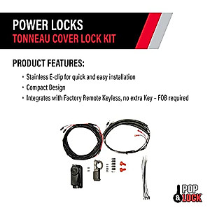 Pop & Lock PL9772 Remote Keyless Entry Lock Kit for Truck Cap and Tonneau Cover