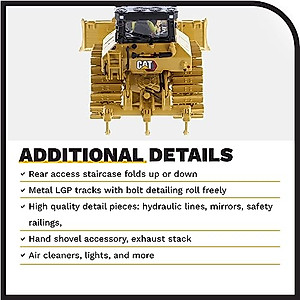 Diecast Masters 1:50 Caterpillar D5 LGP Track-Type Tractor (VPAT Blade) | High Line Series Cat Trucks & Construction Equipment | 1:50 Scale Model Diecast Collectible Model 85951