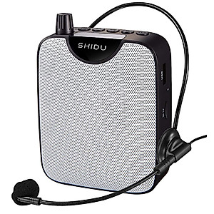 Voice Amplifier SHIDU Original Personal PA System18W with Wired Microphone Headset Mini Loud Speakers Support Recording Funtion Rechargeable for Teachers,Tour Guides,Classroom,Yoga Trainers