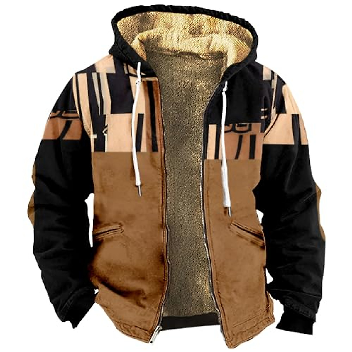 Men's Varsity Jackets Men's Winter Jacket Mens Blazer Jacket Golf Shirts for Men Mens Leather Jacket Brown Jacket Men Black Sweatshirt Men(1-Black,XX-Large)