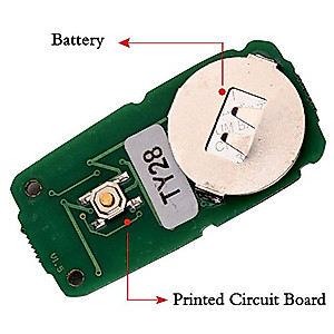 BESTHA 2 Key Fob Replacement for Toyota 4Runner Sequoia keyless entry remote HYQ12BBX, HYQ12BAN, HYQ1512Y