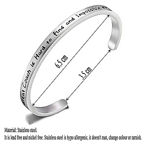 MYOSPARK Coach Gifts A Great Coach Is Hard To Find And Impossible To Forget Bracelet Female Coach Jewelry (Coach Cuff)
