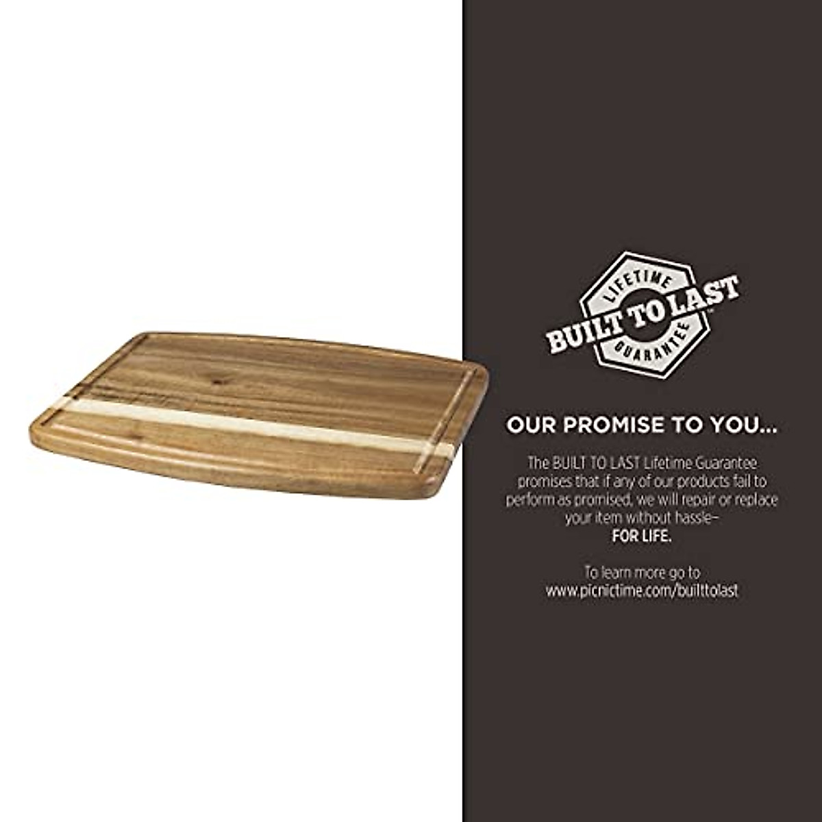 TOSCANA - a Picnic Time brand Ovale Acacia Cutting Board, Cheese Boards Charcuterie Boards, Wood Serving Platter, (Acacia Wood)