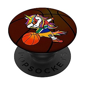 Dabbing Unicorn South Africa Basketball Flag Sport Lovers PopSockets PopGrip: Swappable Grip for Phones & Tablets