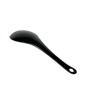 JapanBargain 2382, Serving Spoons Japanese Soup Serving Spoons Chinese Soup Serving Spoons Rice Serving Spoons Table Serving Spoons, Black and Red, Pack of 4