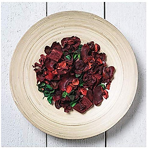 DODXIAOBEUL 11.75Inch Bamboo Salad Bowl, Cheese Plate,Fruit Plate, Handmade Salad Bowl, Suitable for Tableware for Holiday Gatherings, Weddings, Christmas and Picnics. Renewable Material.