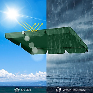 Yescom 64"x47" Deluxe Outdoor Swing Canopy Replacement UV30+ 180gsm Porch Top Cover for Patio Yard Seat Green