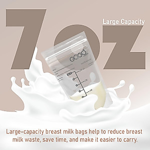 240 CT (4 Pack of 60 Bags) Best Value Pack Breastmilk Storage Bags - 7 OZ, EACH PRE-STERILIZED By Gamma Ray, BPA Free, Leak Proof Double Zipper Seal, Self Standing, for Refrigeration and Freezing