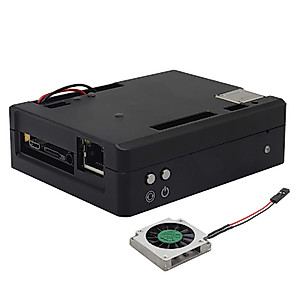 Geekworm Aluminum Alloy CNC Case for LattePanda V1.0 / Geekworm Enclose with Cup Super Mute Cooling Fan Kit for Latte Panda Mother Board