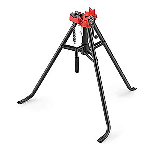 Ridgid 16703 TRISTAND Portable Chain Pipe Vise & 10883 Model 418 Oiler with Premium Thread Cutting Oil, Silver