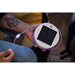 MPOWERD Luci Color Solar String Lights + Phone Charger: Color 18' Rechargeable via Solar or USB-A, 100 Lumens LEDs and 7 Colors, Lasts Up to 15 Hours, Waterproof, Camping, Pool/Patio, and Travel
