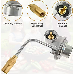 Outdoor Bazaar Griddle Regulator Replacement for Blackstone 17/22 Inch & Pit Boss/Pit BOSS Griddles, Brass & Zinc Alloy, 25000 BTU/hr, 11"W.C