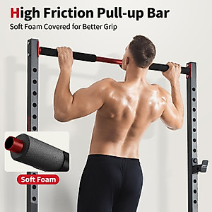 FLYBIRD Squat Rack with Pull-Up Bar, Adjustable Multi-Functional Power Rack, Inner Width Squat Rack Stand Suitable for 6FT,7FT Barbell for Home Gym Equipment