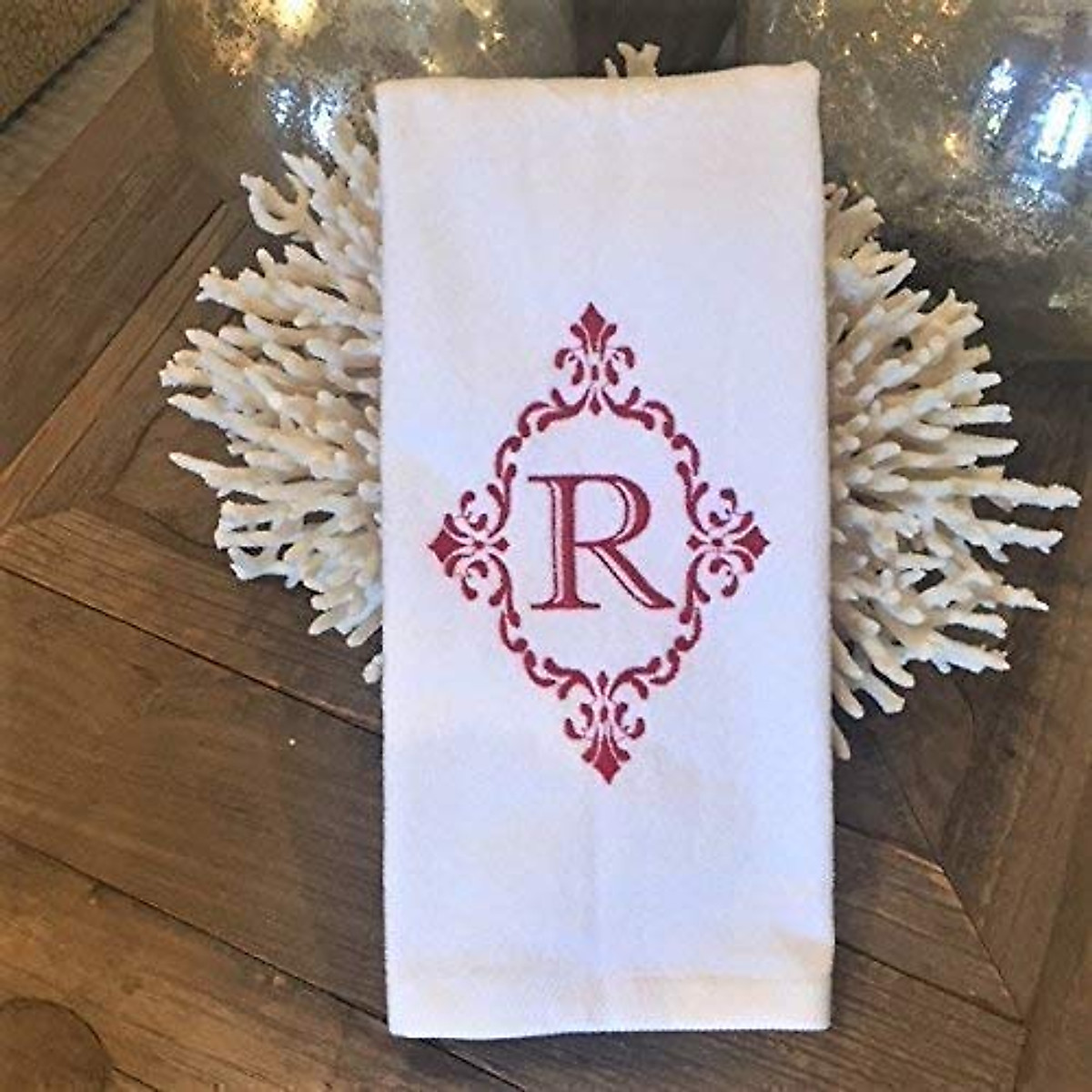 Monogram Hand Towel, Fleur De Lis,Scroll, Customized
