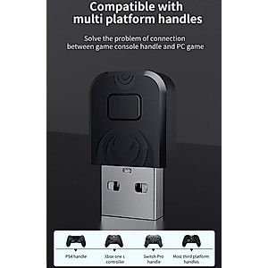 VANJUNN USB Dongle Adapter for Gamepad PS5 PS4 Xbox One S and Nitnendo Switch Pro PC Controller Adapter