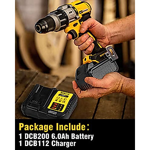 Compatible with Dewalt 20V Battery and Charger Combo 1Pack Replacement for Dewalt 20V Battery Charger DCB112 Fit for Dewalt 12V/20V Battery and 20V Tools