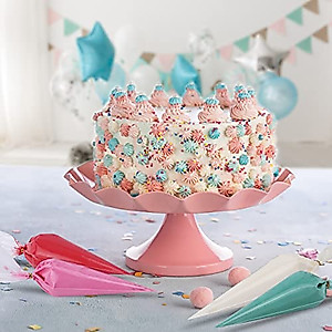 Riccle Piping Bags and Tips set - 12 Inch 100 Thickened Icing Bags and Tips Set - Pastry Bags for Frosting with 6 Piping Tips, 2 Couplers, 2 Icing Bags Ties - Frosting Piping Kit for Cake Decorating