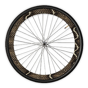 rimSkin Deep V Non-Machined Single Wheel Rim Skin Pack for Road/Fixed Gear/Track Bike, Snakeskin HD Print, 700c (50mm)