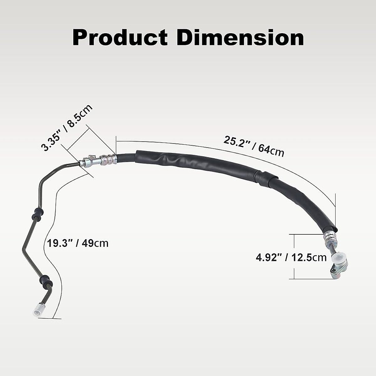 WMPHE Compatible with Power Steering Pressure Hose Assembly Acura MDX V6 3.7L 2007 2008 2009, Replace OEM 53713-STX-A01, 3401214