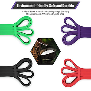 VEICK Resistance Bands for Working Out, Exercise Bands, Workout Bands, Pull Up Assistance Bands, Long Heavy Stretch Bands Set for Men and Women, Power Weight Gym at Home Fitness Equipment
