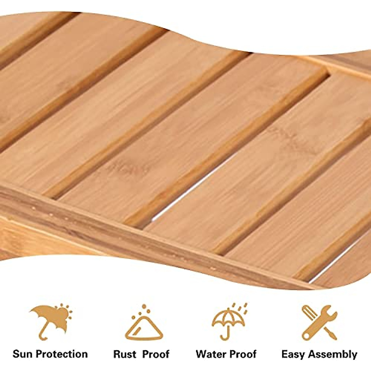 Sangsan Bamboo Shower Stool Shower Bench - Shower Bath Seat 2-Tier Spa Stool Foot Rest with Storage Shelf and Non-Slip Feet, Organizer for Bathroom Indoor & Outdoor, Natural