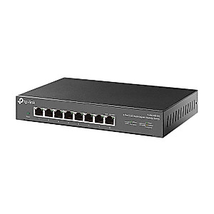 TP-Link TL-SG108-M2 8 Port Multi-Gigabit Unmanaged Network Switch, Ethernet Splitter 2.5G Bandwidth Plug & Play Desktop/Wall-Mount Fanless Metal Design