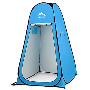 Oileus Pop Up Privacy Tent Portable Shower Tent Beach Changing Room Privacy Tent Camp Toilet Instant Privacy Shelters - Camping Beach Hiking Fishing Blue