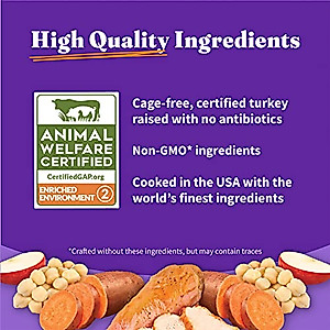 Halo Purely for Pets Holistic Dog Food, Complete Digestive Health Grain Free Cage-Free Turkey and Sweet Potato Recipe, Healthy Weight Support, Dry Dog Food Bag, Adult Formula, 3.5-lb Bag