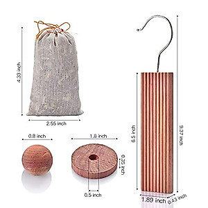 Homode Cedar Blocks for Clothes Storage, Ceder Wood Chips and Balls for Closets and Drawers, Fresh Scented Sachets, 40 Pack