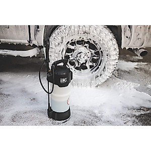 The Rag Company Goizper Group iK Sprayers - Foam Pro 12 Pump Sprayer - Professional Auto Wash, Dry/Wet Foam Spray, Pressure Release Safety Valve, PVC Hoses (6 Liters), Multicolor (IKS-82676+RAG)