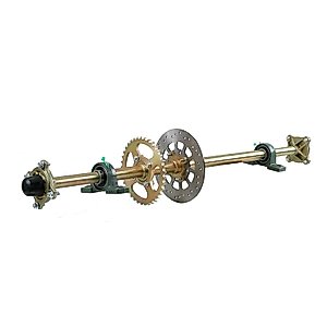 DNYSYSJ 44" ATV Quad Go Kart Rear Live Axle Kit, With Chain Sprocket Brake Disc Pillow Block Wheel Hub For Go-Karting, Golf Carts, Atvs And Four-Wheelers.