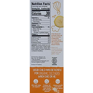 Happy Baby Gentle Teethers Organic Teething Wafers Banana Sweet Potato, Soothing Rice Cookies for Teething Babies Dissolves Easily Organic Gluten Free No Artificial Flavor,0.14 Ounce (Pack of 12)