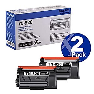 BIGSPCE 2-Pack TN-820 Black High Yield Toner Cartridge Compatible TN820 Replacement for Brother DCP-L5500DN L5600DN MFC-L6700DW L6750DW HL-L6200DW/DWT Printer, Up to 3,500 Pages/Cartridge